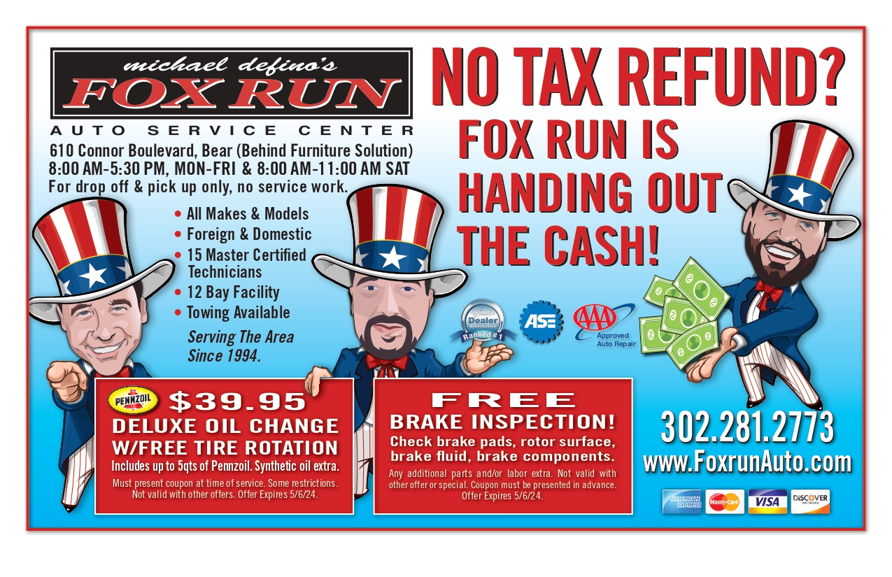 Specials - Fox Run Auto Inc.